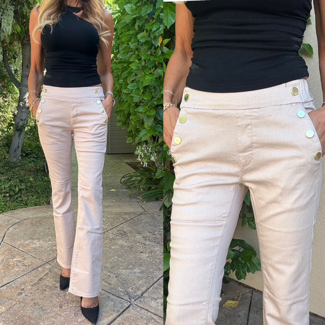 Ellen Pant - Beige Print – GRAND AND MERCER