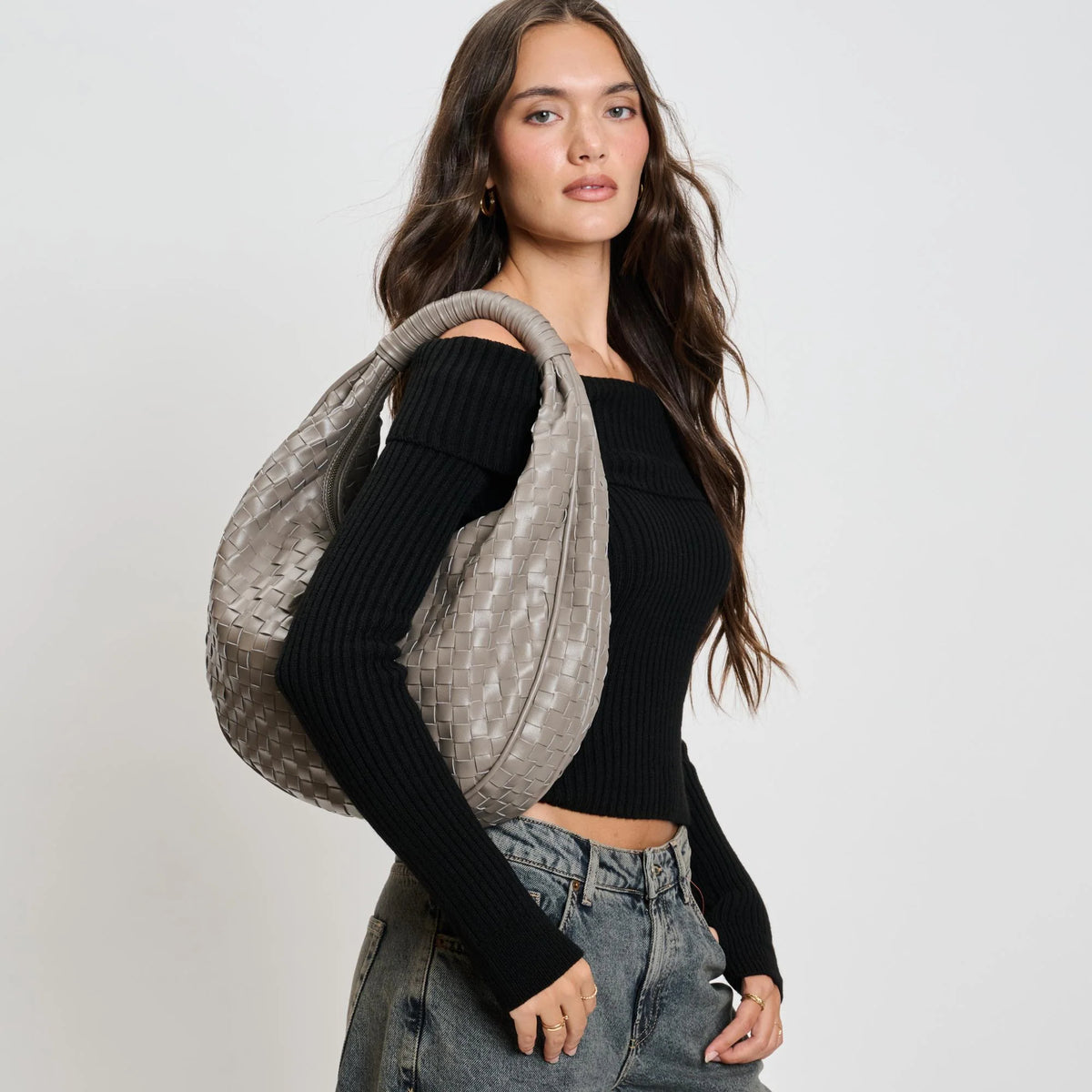 Cassandra Hobo Bag - Grey – GRAND AND MERCER